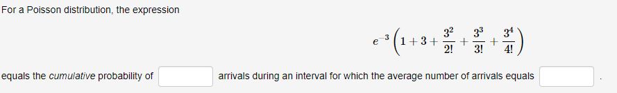 Solved For a Poisson distribution, the expression - *(1+3+) | Chegg.com