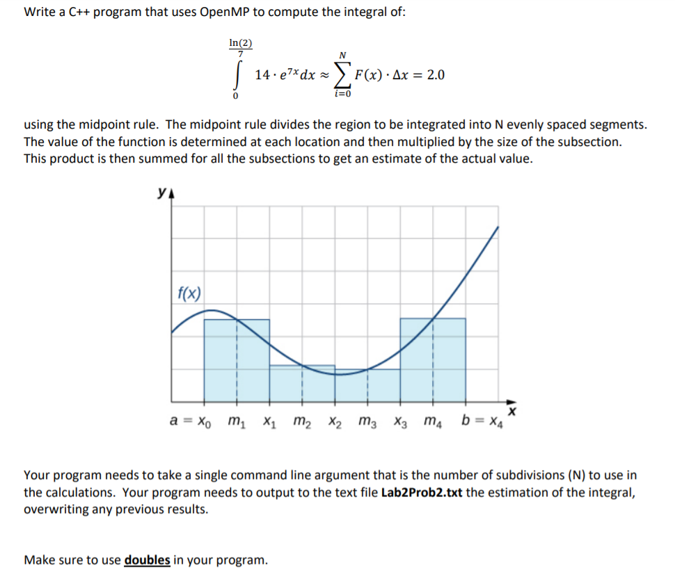 Solved Write a C++ program that uses OpenMP to compute the | Chegg.com