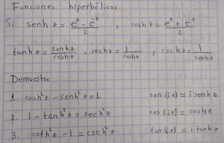 Solved Solve the following 7 exercises about Hyperbolic | Chegg.com