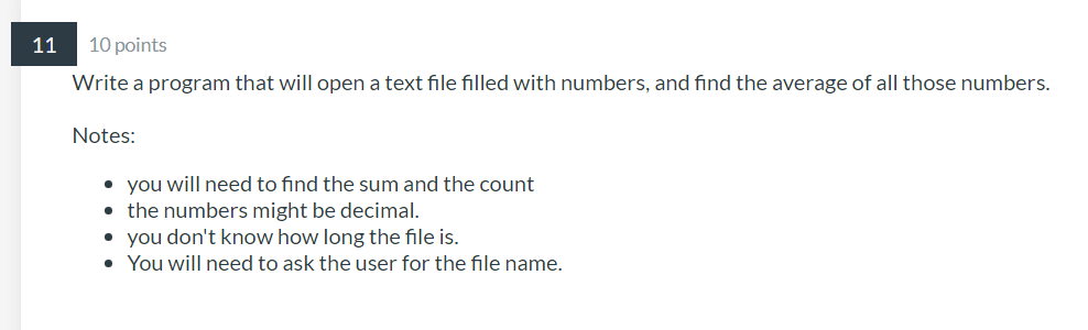 Solved 11 10 points Write a program that will open a text | Chegg.com