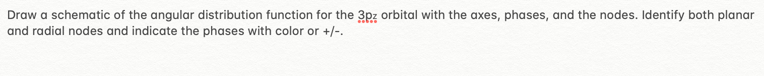 Solved Draw a schematic of the angular distribution function | Chegg.com