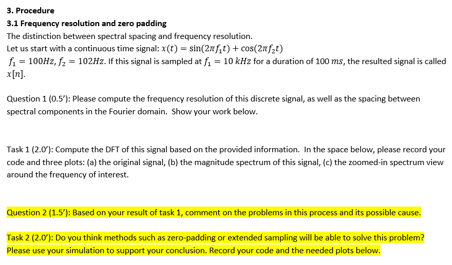 Please solve using MATLAB, Only answer Question 2 and | Chegg.com