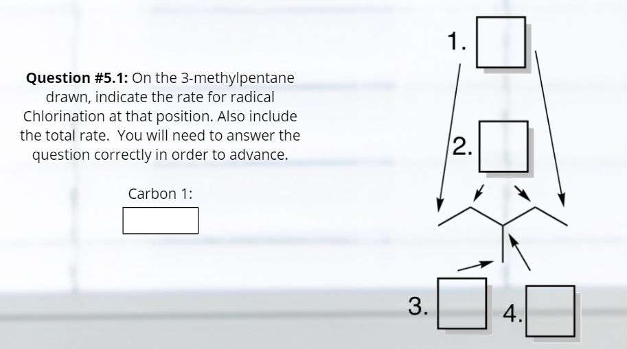 Solved Question #5.1: On the 3-methylpentane drawn, indicate | Chegg.com
