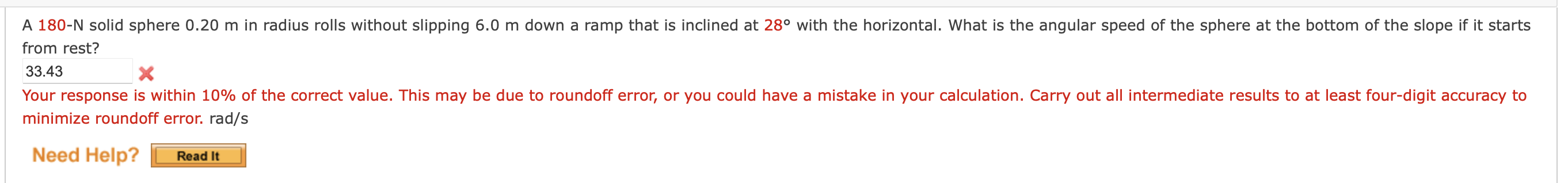 Solved from rest? minimize roundoff error. rad/s | Chegg.com