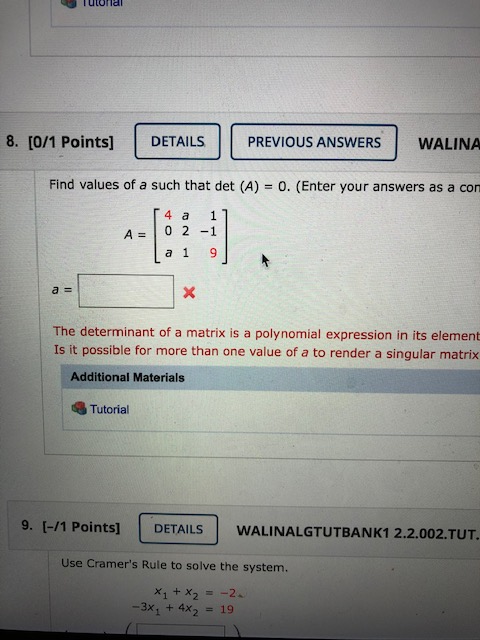 Solved 8. [0/1 Points] DETAILS PREVIOUS ANSWERS WALINA Find | Chegg.com