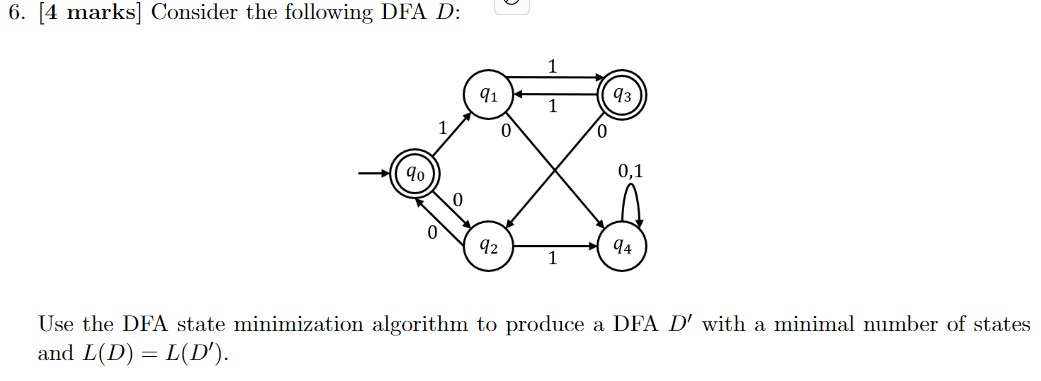 Solved DFA for the language L = (w starts with an a and | Chegg.com