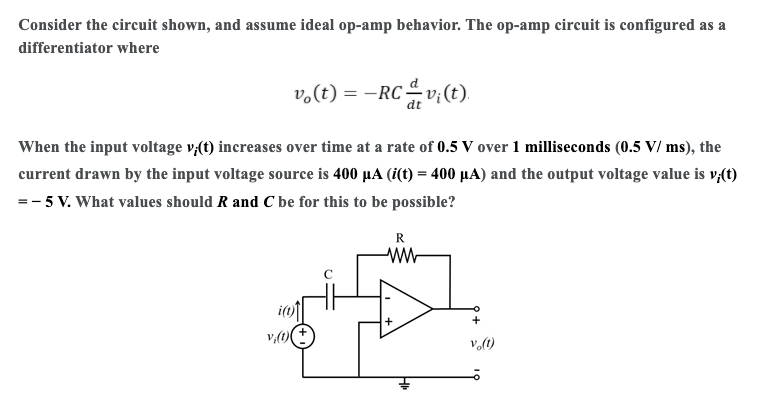 Solved Consider the circuit shown, and assume ideal op-amp | Chegg.com