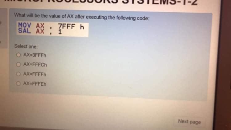 Solved -2 What will be the value of AX after executing the | Chegg.com