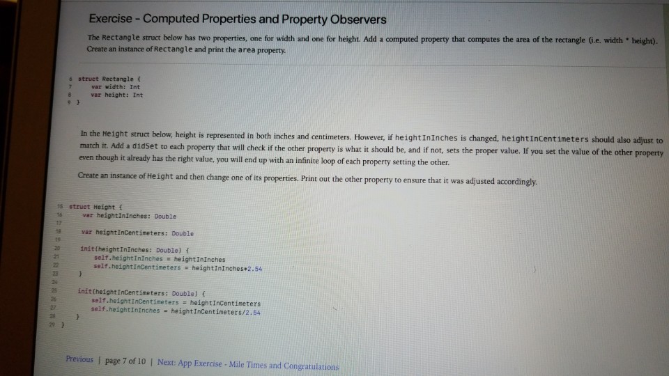 Solved Working with Swift Structures Task 4: Do | Chegg.com