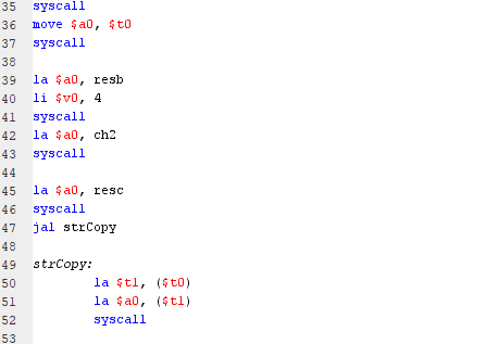 Solved syscall move \$a0, \$t0 syscall la \$a0, resb li | Chegg.com