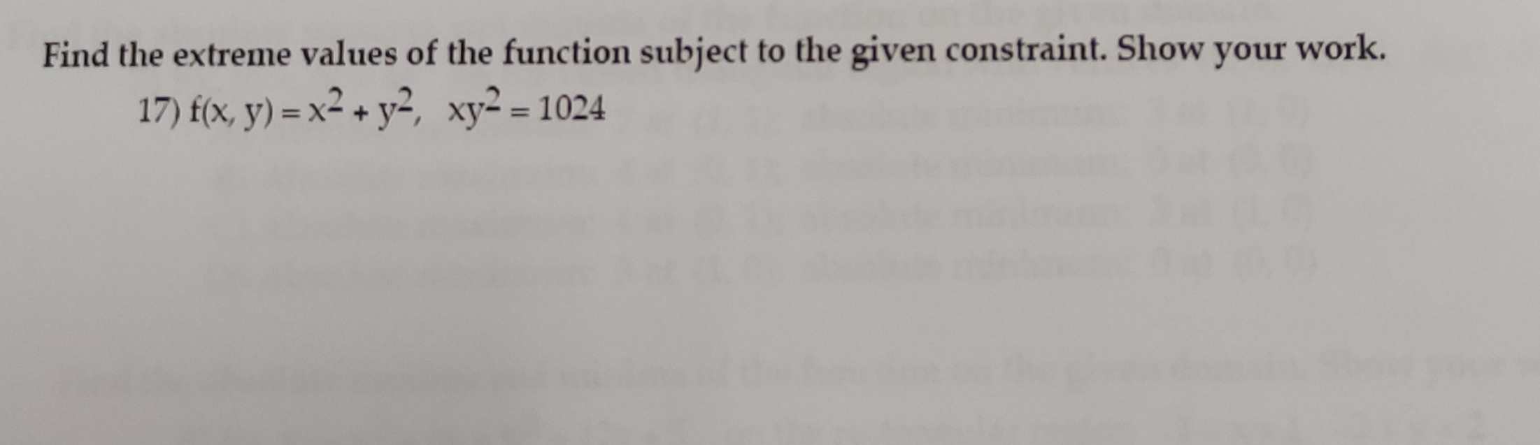 Solved Find the extreme values of the function subject to | Chegg.com