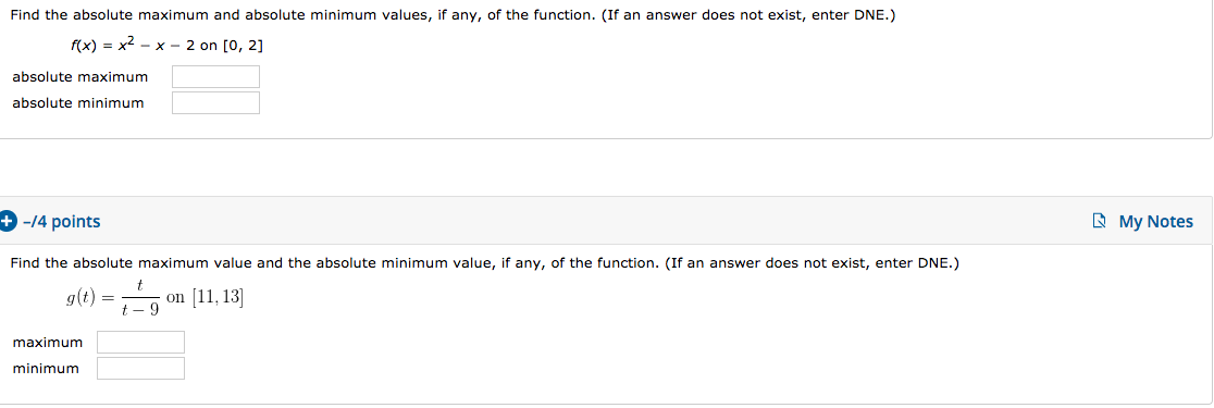Solved Find The Absolute Maximum And Absolute Minimum 1514