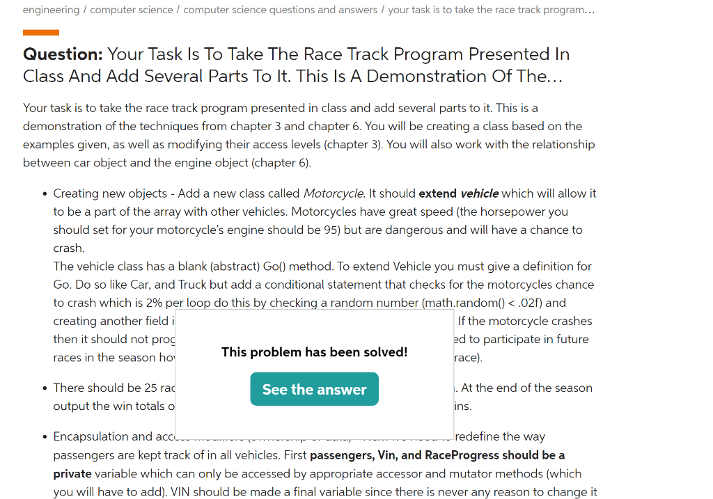 Solved engineering / computer science / computer science | Chegg.com
