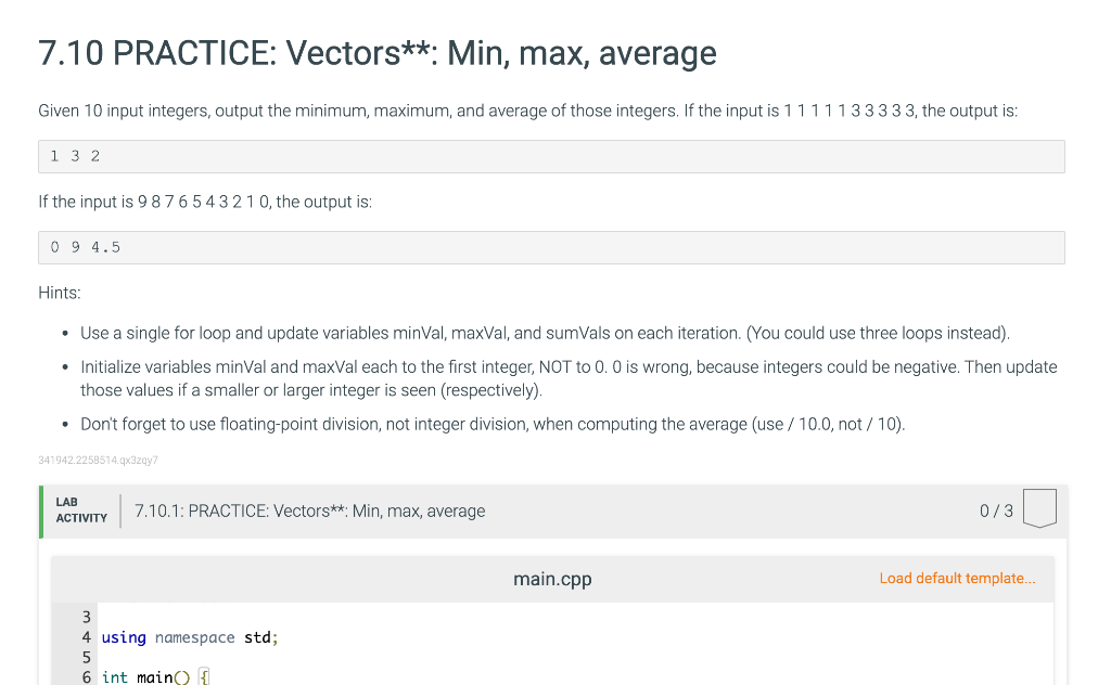 Solved 7.9 PRACTICE: Vectors***: Bowling score Bowling | Chegg.com