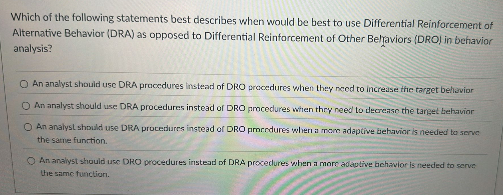 Solved Which of the following statements best describes when | Chegg.com