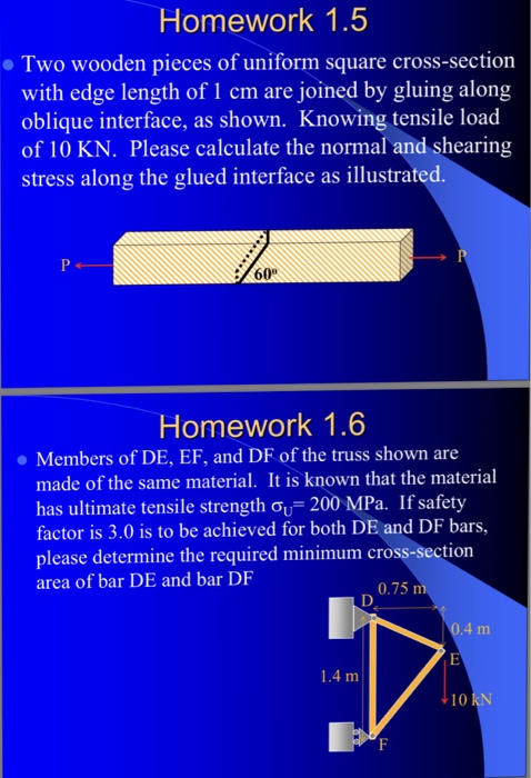 Solved Homework 1.1 Two solid cylinder rods DE and F1 30kN | Chegg.com