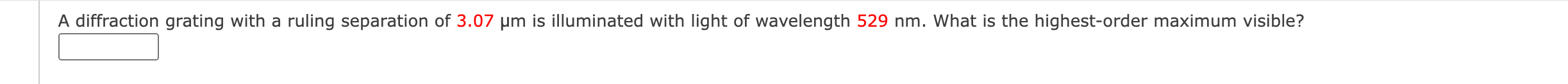 Solved A diffraction grating with a ruling separation of | Chegg.com
