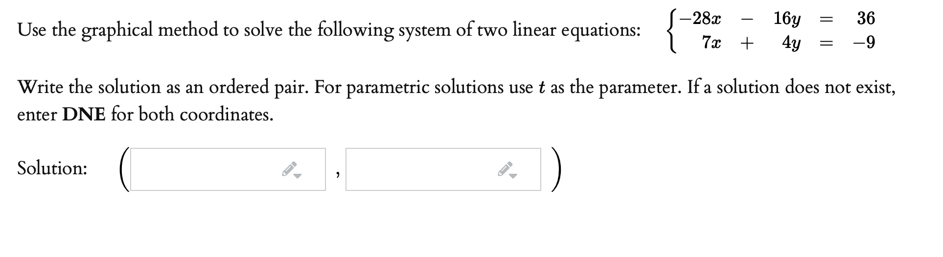 Solved = Use the graphical method to solve the following | Chegg.com