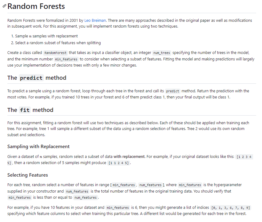 Solved Random Forests were formalized in 2001 by Leo | Chegg.com
