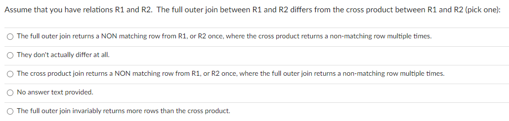 Solved Join order is important. The statement: SELECT ∗ FROM | Chegg.com