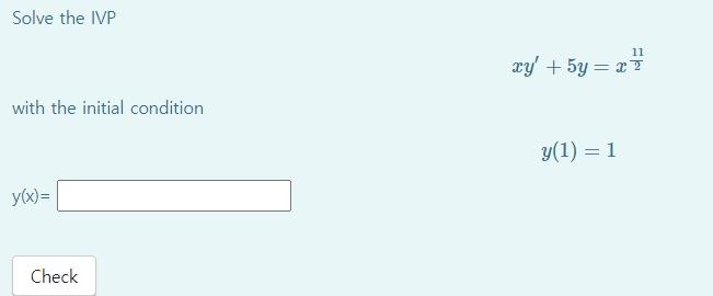 Solved the answer is in the form of yx^5. ﻿however i need it | Chegg.com