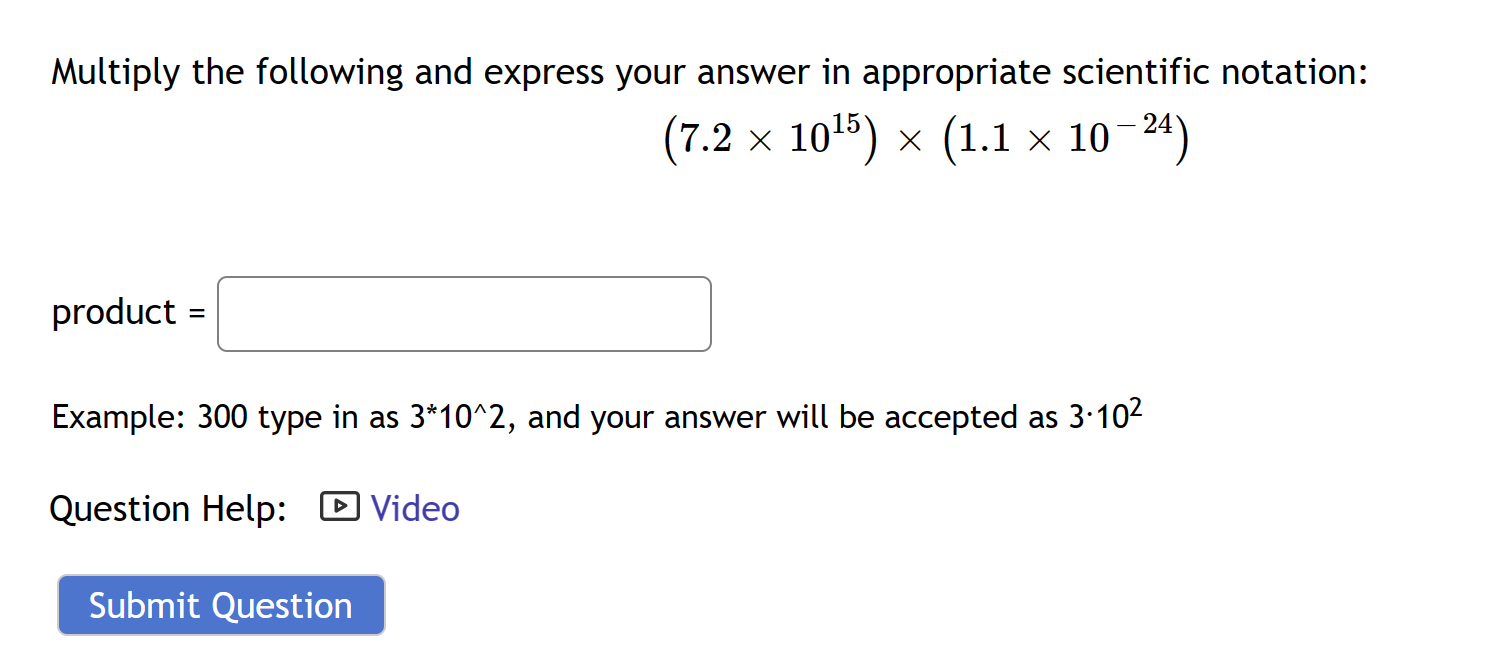 Solved Multiply the following and express your answer in | Chegg.com