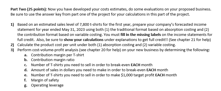 Needing Help with Part 2. Correct answers to Part 1 | Chegg.com