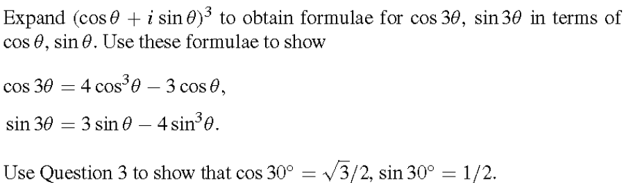 Solved Expand (cos θ + sin θ)3 to obtain formulae for cos39, | Chegg.com