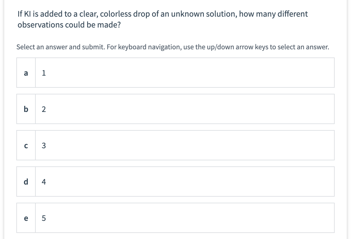 Solved If KI is added to a clear, colorless drop of an | Chegg.com
