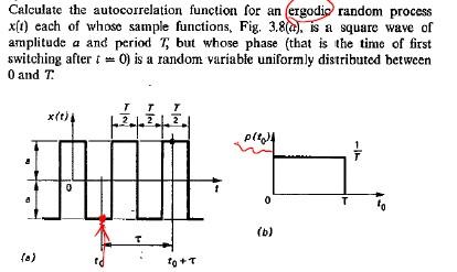 Solved Calculate the autocorrelation function for an ergodif | Chegg.com