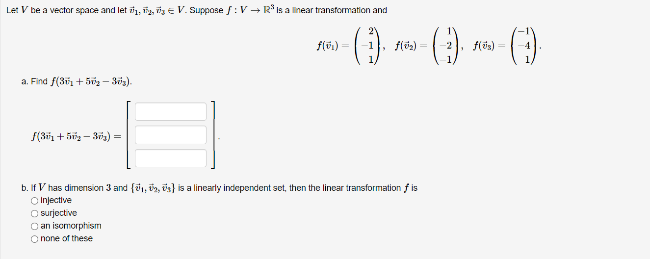 Solved Let V be a vector space and let v1,v2,v3∈V. Suppose | Chegg.com Solved Let V be a vector space and let v1,v2,v3∈V. Suppose | Chegg.com