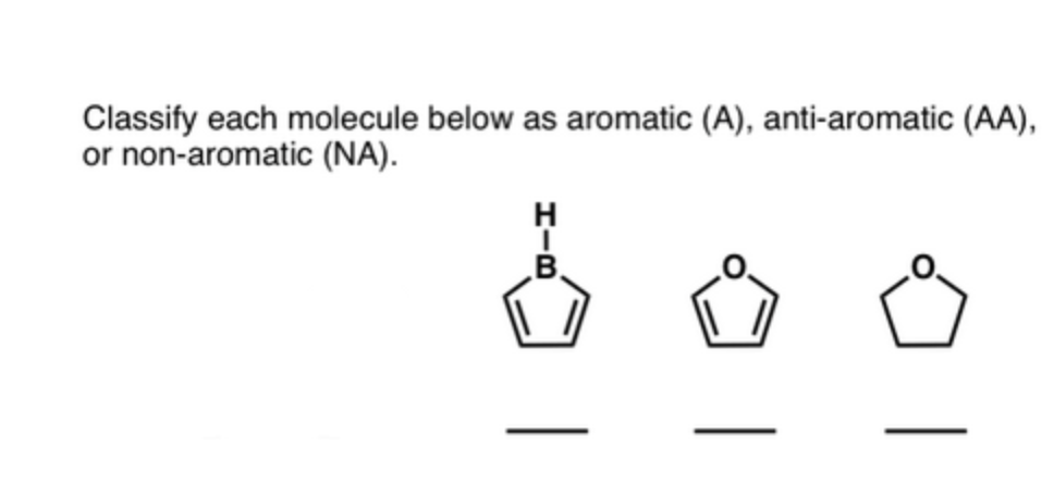 Solved Classify each molecule below as aromatic (A), | Chegg.com
