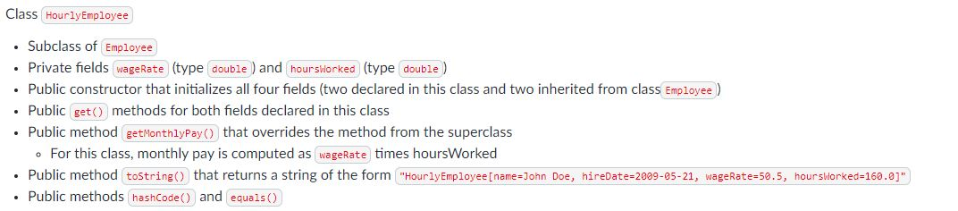 Solved Class Employee • An abstract class that implements | Chegg.com