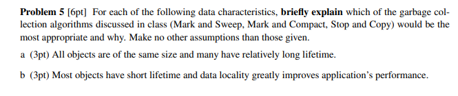Solved Problem 5 6pt For Each Of The Following Data 
