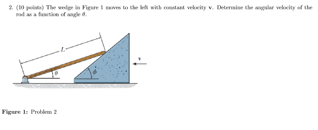 Solved 2. (10 points) The wedge in Figure 1 moves to the | Chegg.com