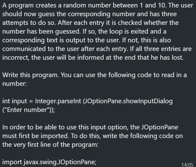 Solved A program creates a random number between 1 and 10. | Chegg.com