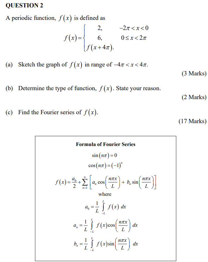 Solved QUESTION 1 (a) Determine whether the following | Chegg.com