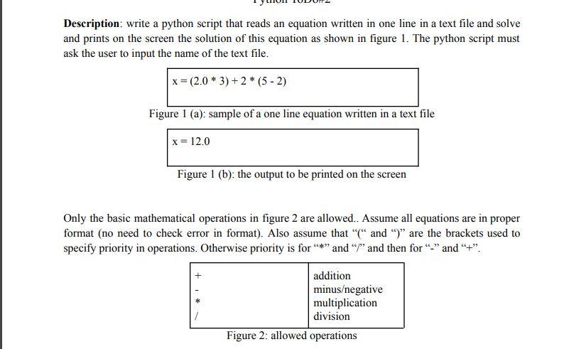 Solved Description: write a python script that reads an | Chegg.com
