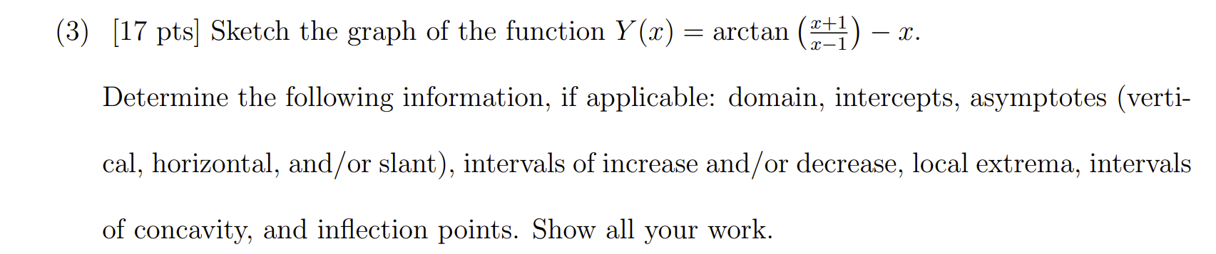 Solved (3) [17 pts] Sketch the graph of the function | Chegg.com