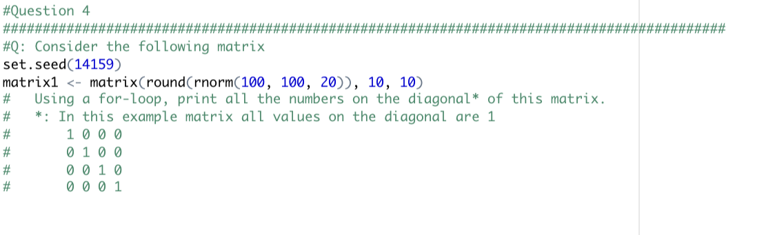 Solved #### #Question 4 ###### #Q: Consider the following | Chegg.com