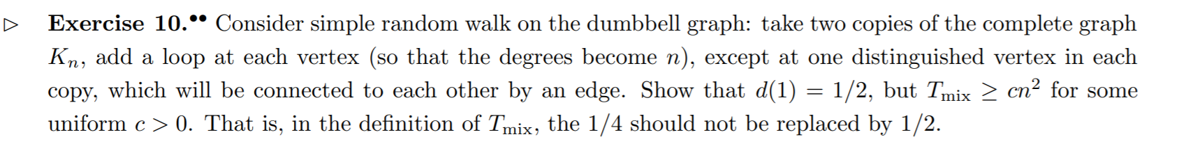Solved Exercise 10.“ Consider simple random walk on the | Chegg.com