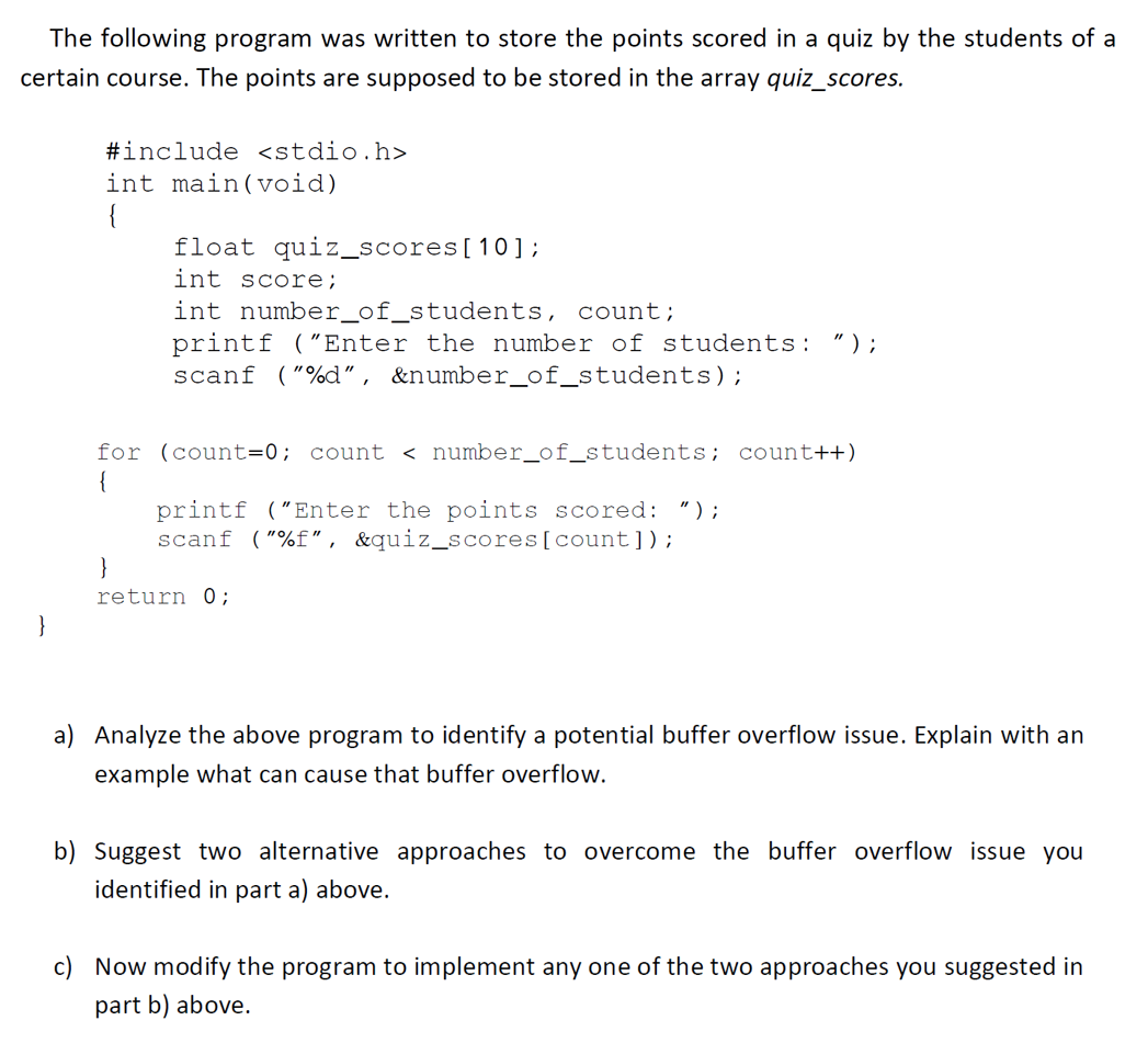 Solved The following program was written to store the points | Chegg.com