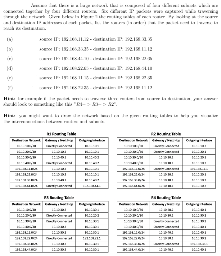 Assume that there is a large network that is composed | Chegg.com