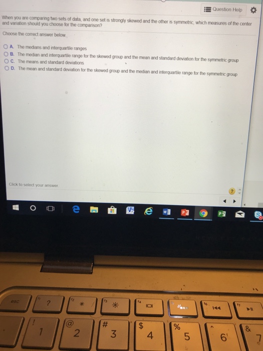 Solved ion Help When You Are Comparing Two Sets Of Chegg