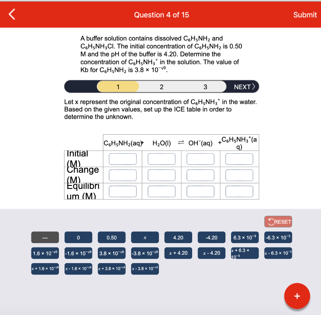 Solved Question 4 of 15 Submit A buffer solution contains | Chegg.com