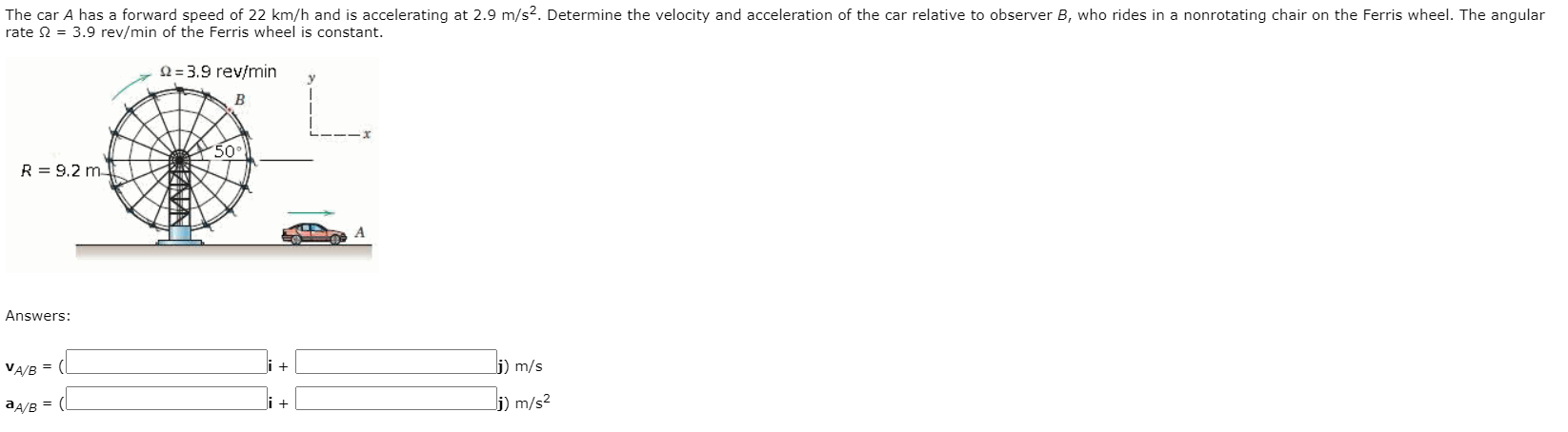 Solved The car A has a forward speed of 22 km/h and is | Chegg.com