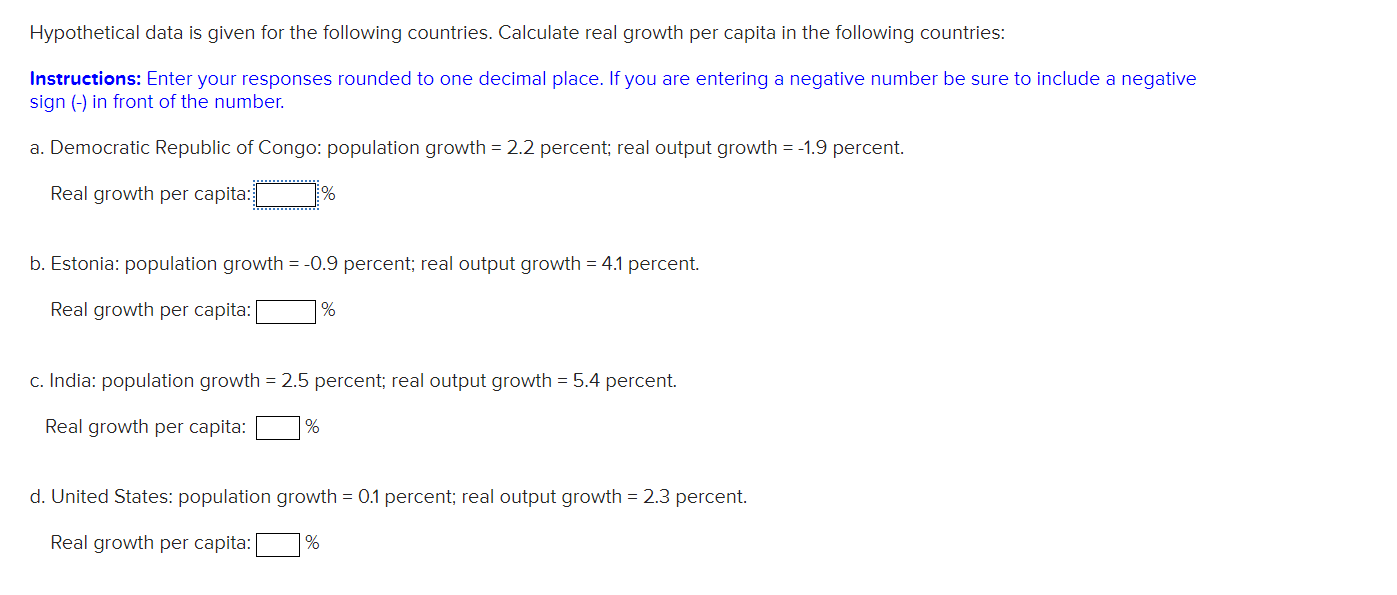 Solved Hypothetical data is given for the following | Chegg.com