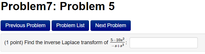 Solved Problem7: Problem 5 Previous Problem Problem List | Chegg.com