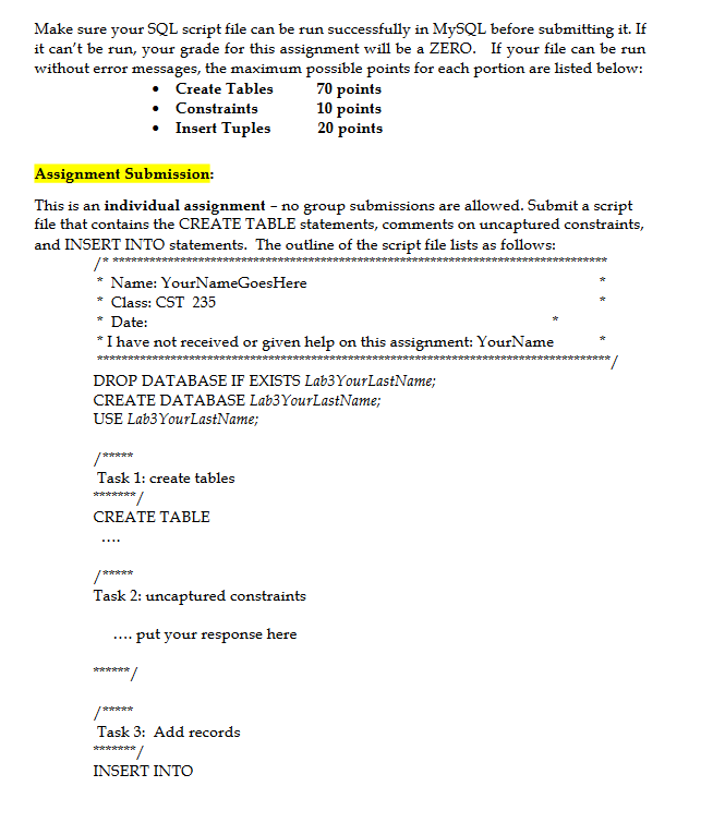 Solved Objectives: To translate an ER diagram into a | Chegg.com