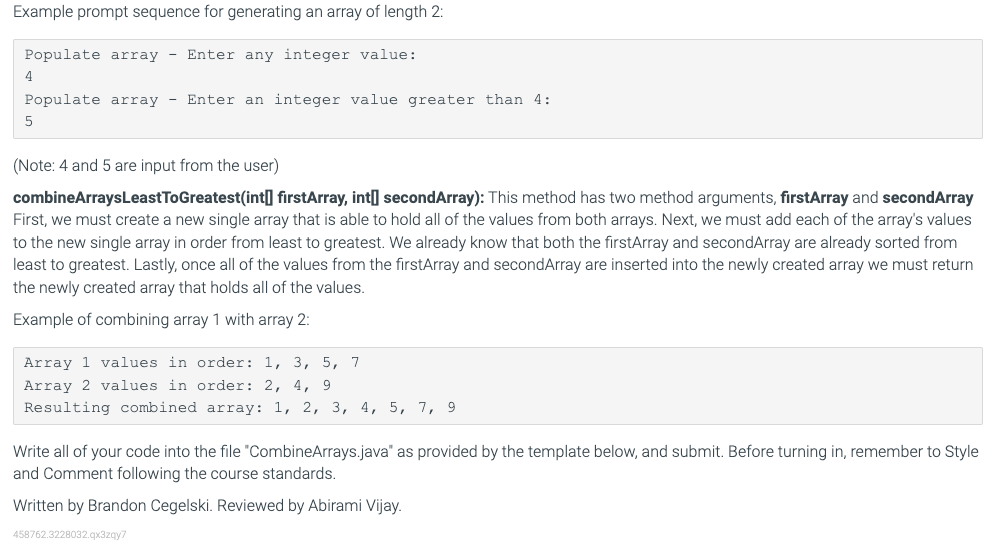 This Program Has The User Input Two Ordered Arrays 2506